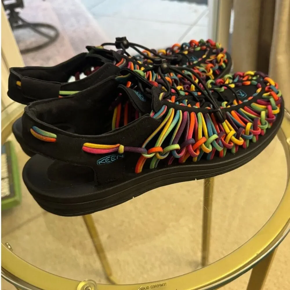 Keen | Shoes | Keen Rainbow Woven Cord Sandals Gorpcore Festival Hiking ...
